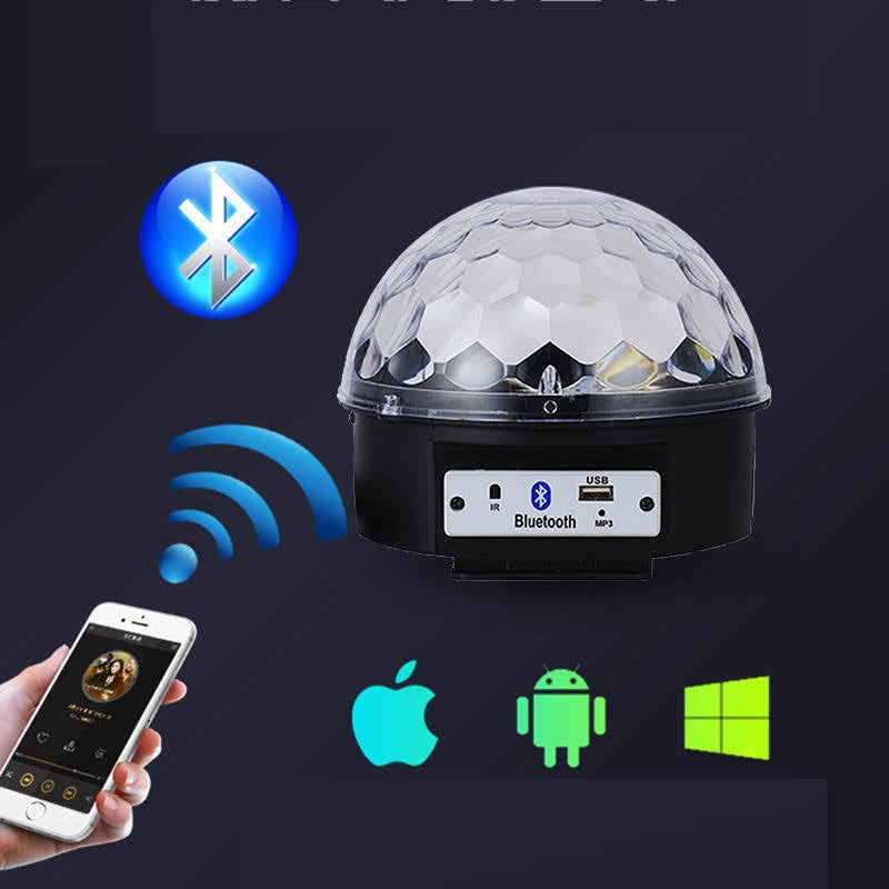 Bluetooth speaker with colorful lights dazzling flashing Party Light ...