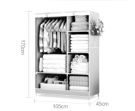 Portable Clothes Wardrobe Storage Cupboard # Dan-brown – ushopnz