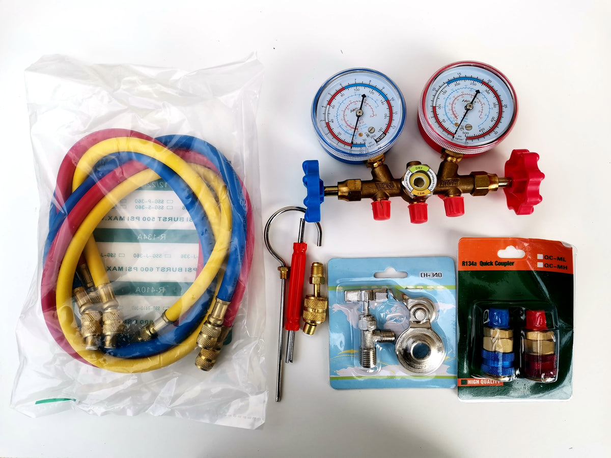 Brand New Manifold Gauge Set Air Conditioning Tool Set R134A – ushopnz